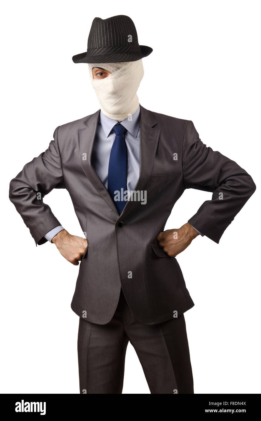 Man covered in medical bandages Stock Photo - Alamy