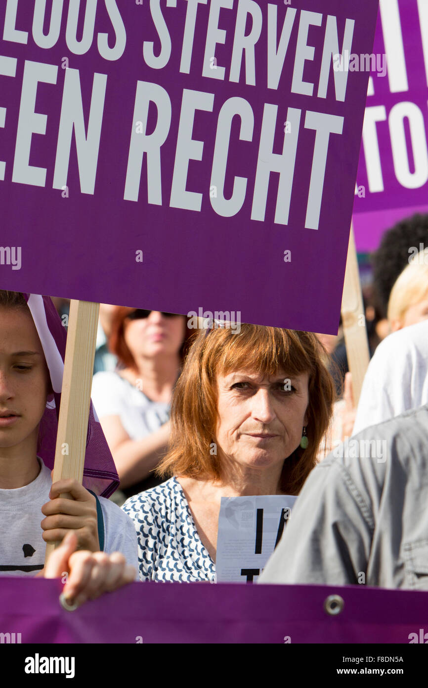 Belgian Gaia activists protest on the streets of Brussels Stock Photo ...