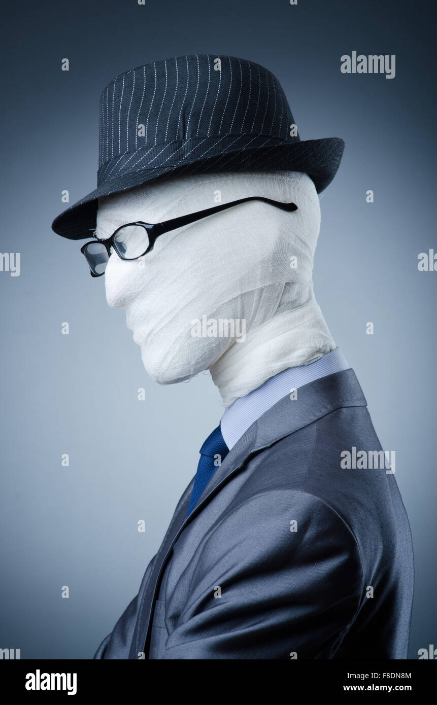 Man covered in medical bandages Stock Photo - Alamy