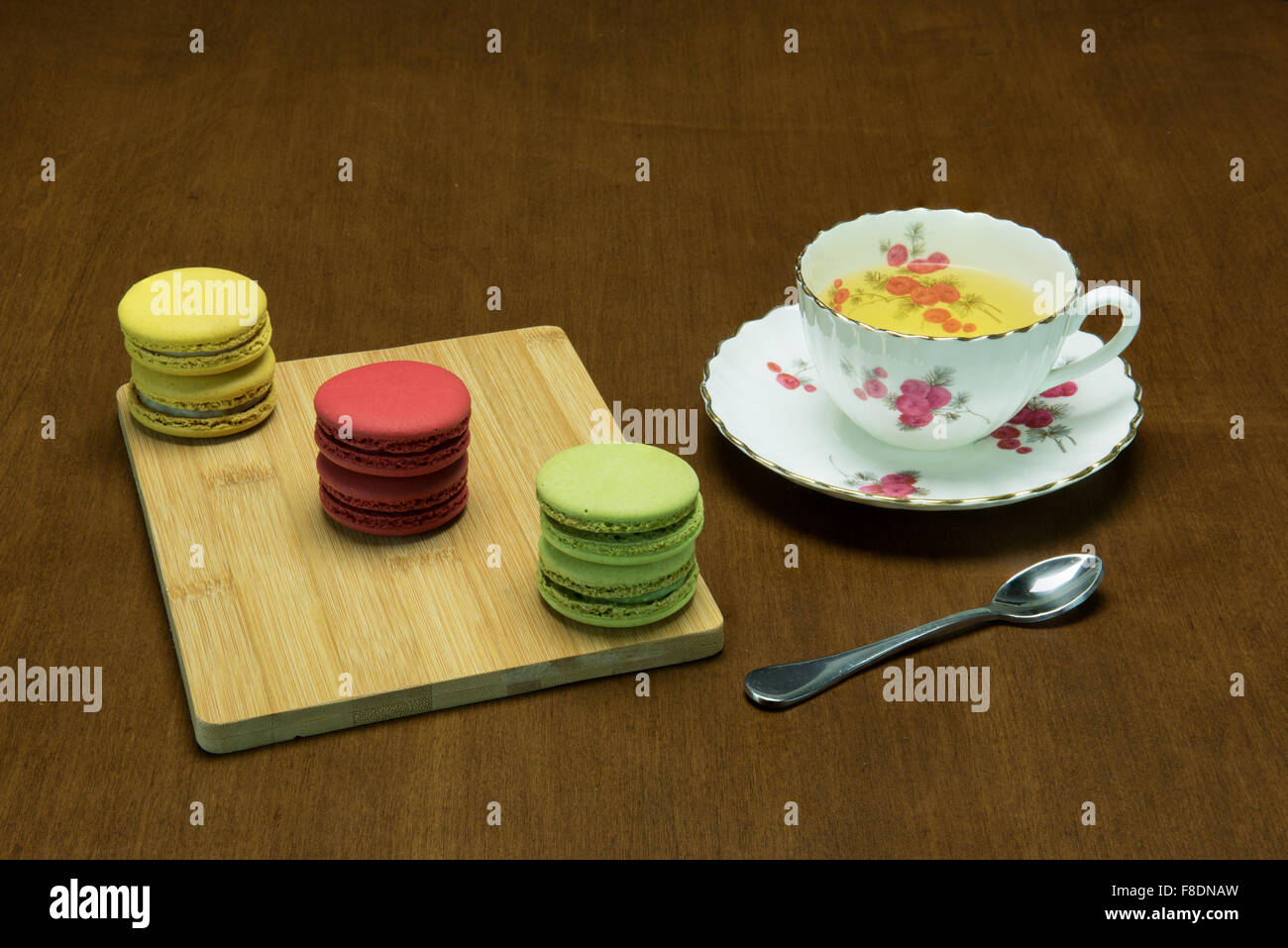 Tea and Macaroons 3 Stock Photo - Alamy