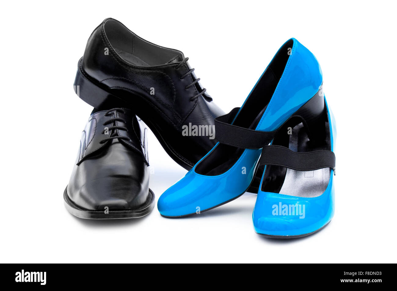 Two shoes isolated on the white background Stock Photo - Alamy