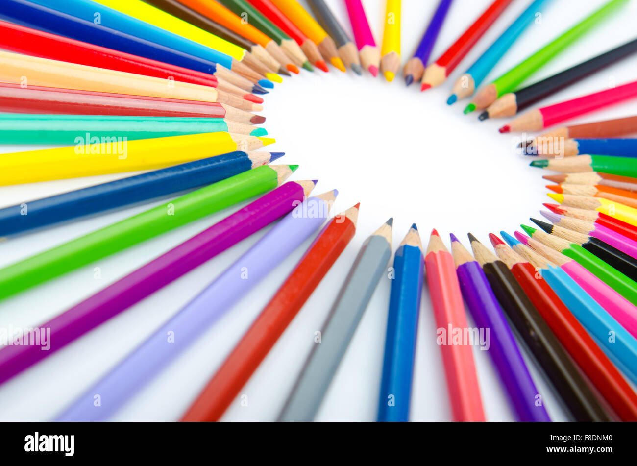 Colour pencils in creativity concept Stock Photo - Alamy