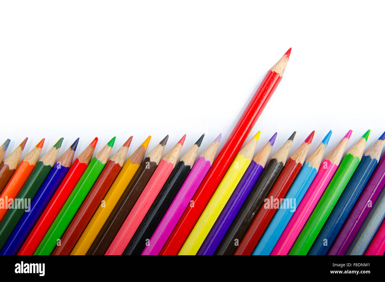 Colour pencils in creativity concept Stock Photo - Alamy