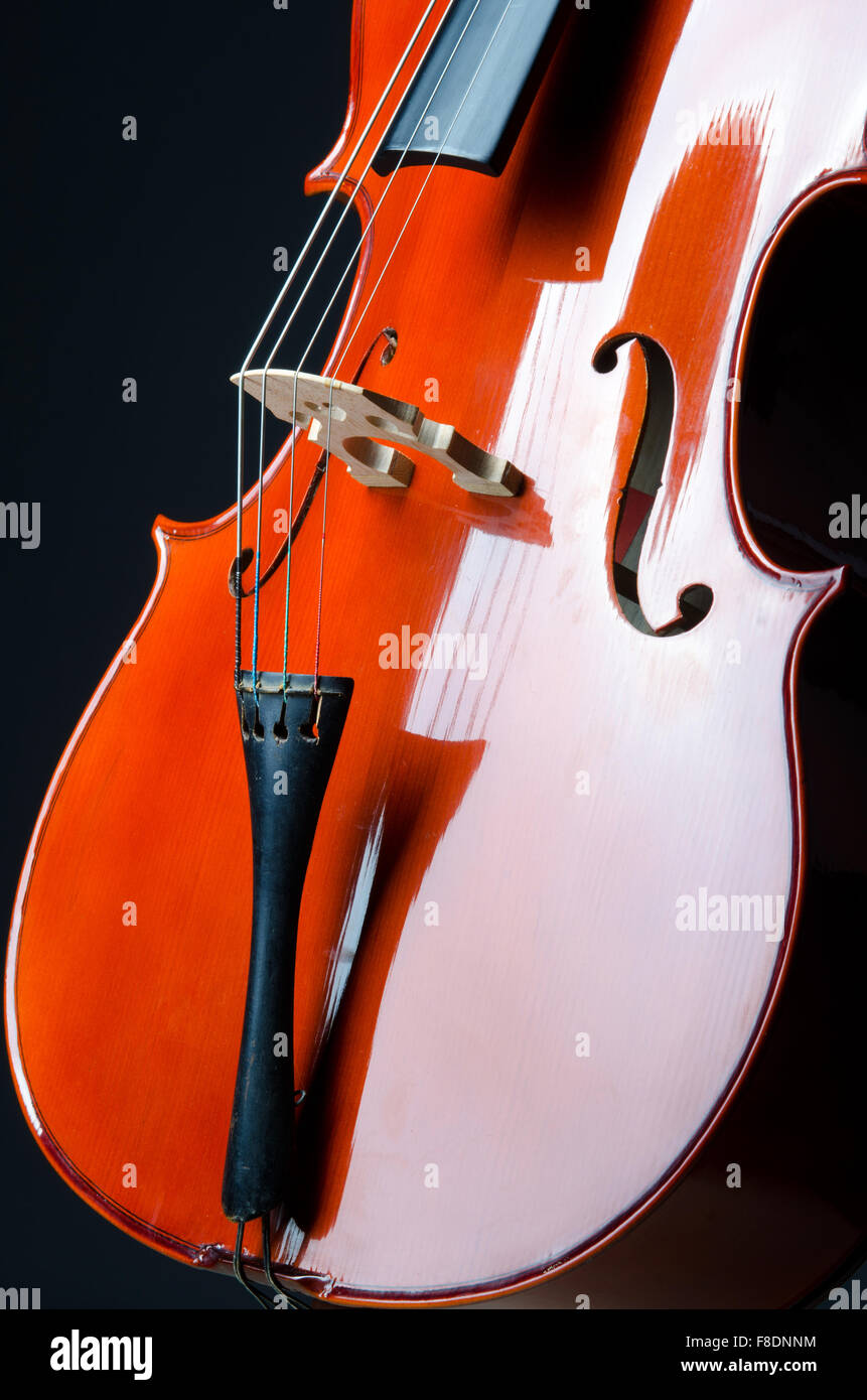 Music concept- close up of cello Stock Photo - Alamy
