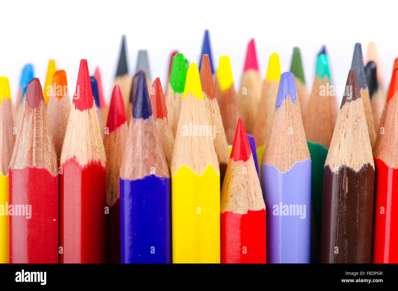 Colour pencils in creativity concept Stock Photo - Alamy