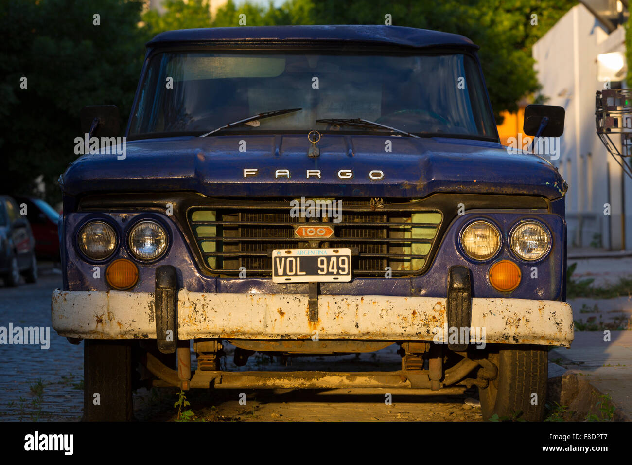 Blue Fargo car in Buebnos Aires Stock Photo - Alamy