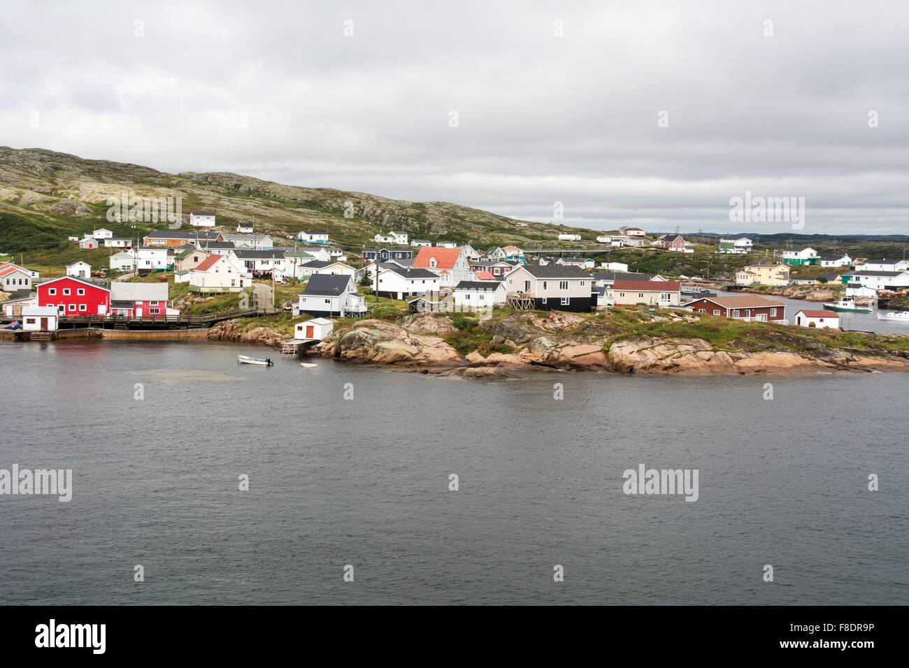 The English-speaking village of Harrington Harbour, on the Lower North ...