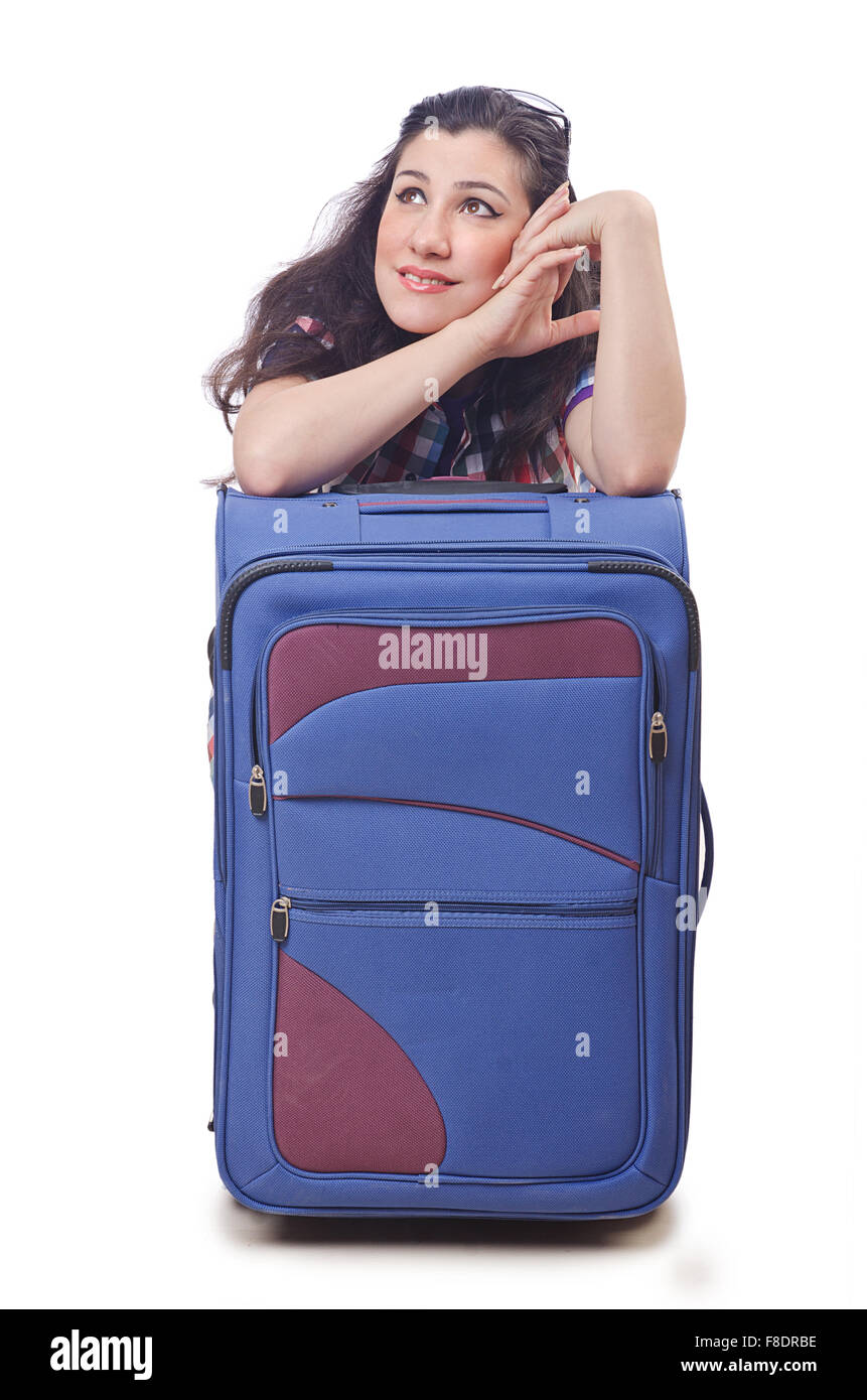 Girl preparing to travel for vacation Stock Photo - Alamy