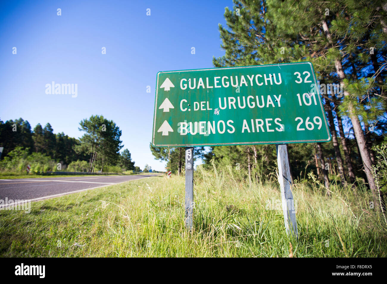 Distance marker on road hi-res stock photography and images - Alamy