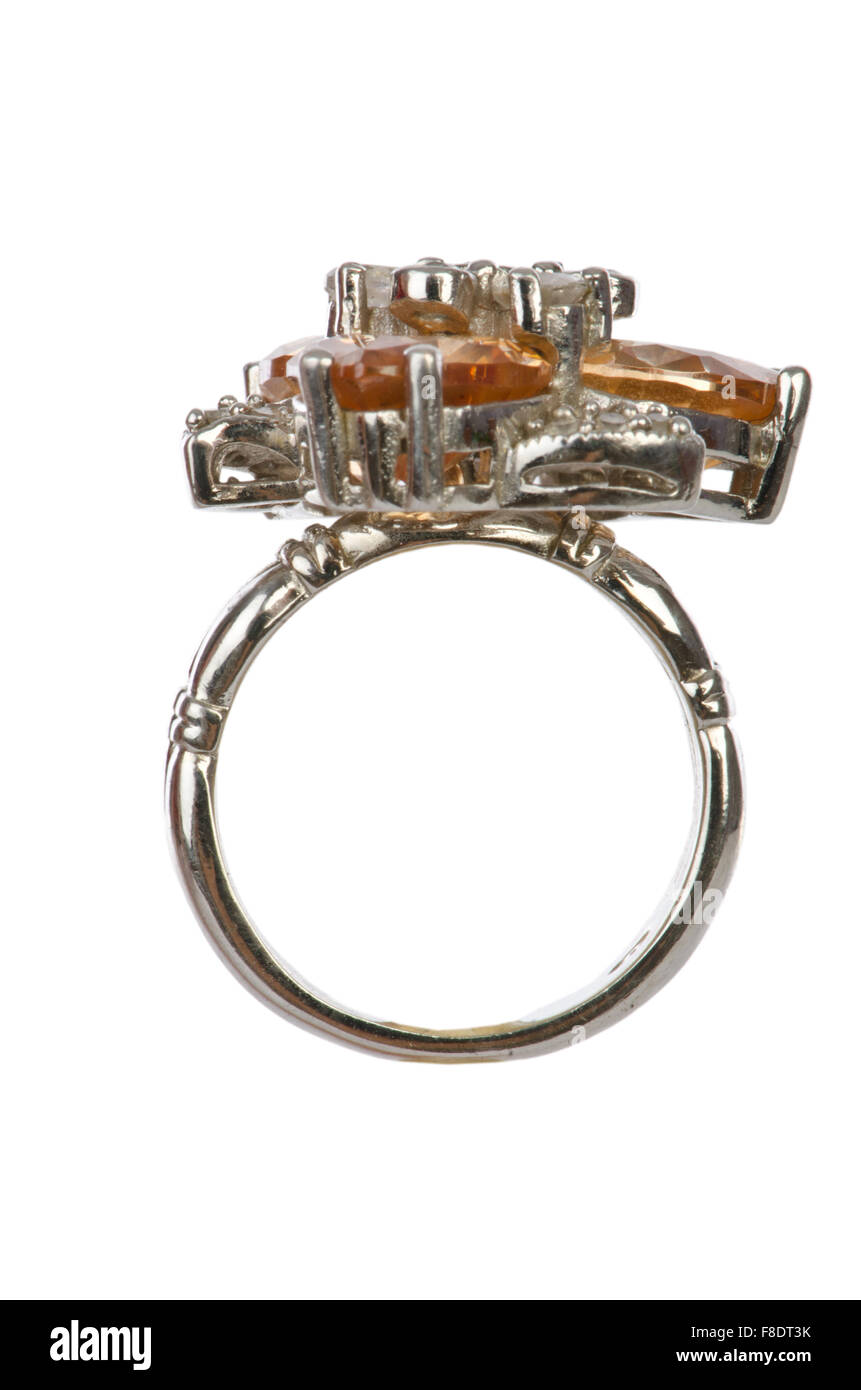 Ring isolated on white background Stock Photo - Alamy