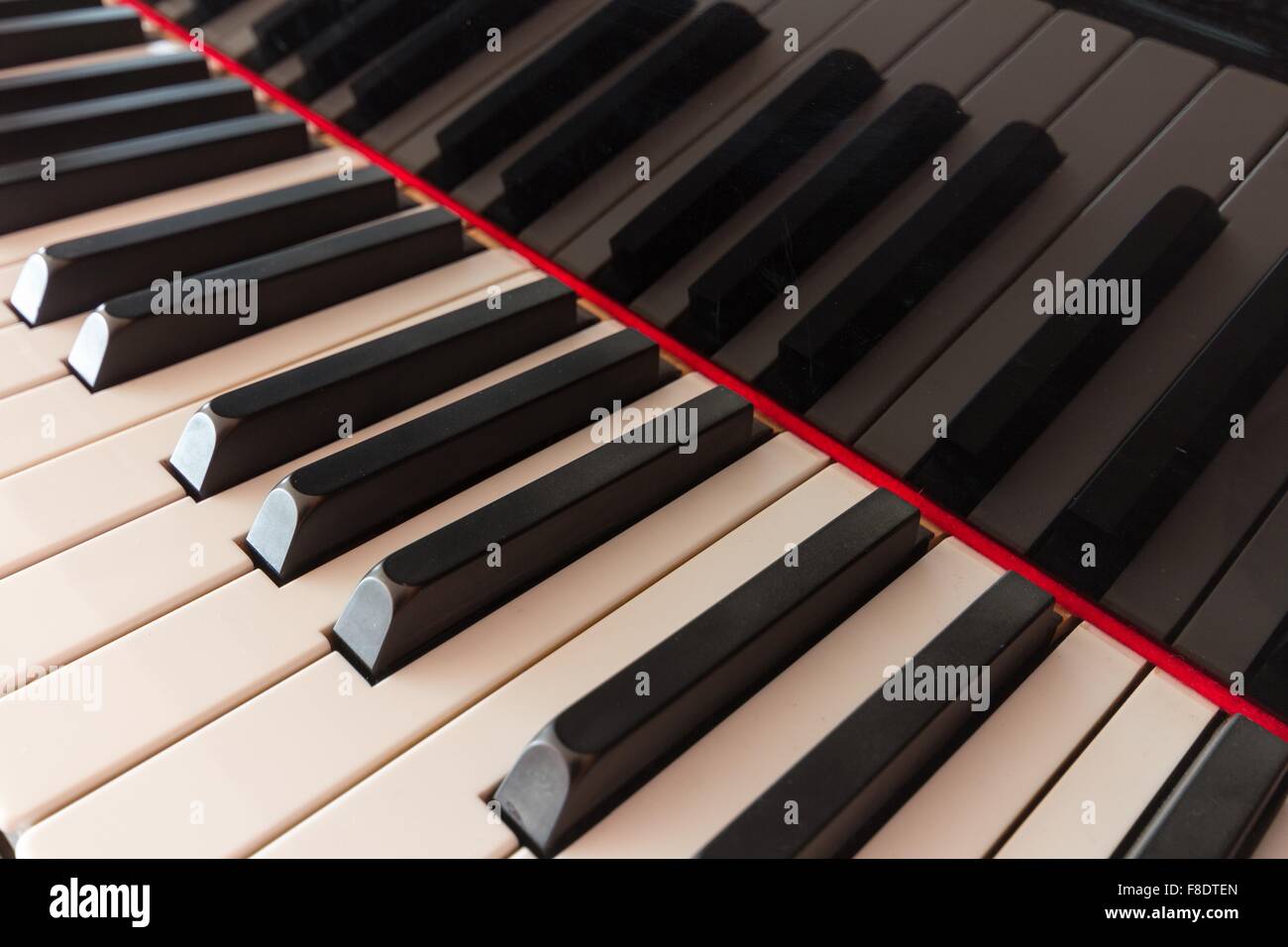piano keyboard closeup - piano keys detail Stock Photo - Alamy