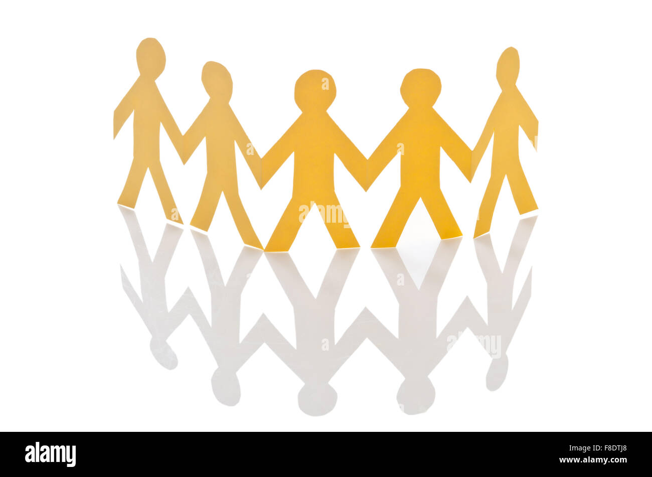 Teamwork concept with paper cut people Stock Photo - Alamy