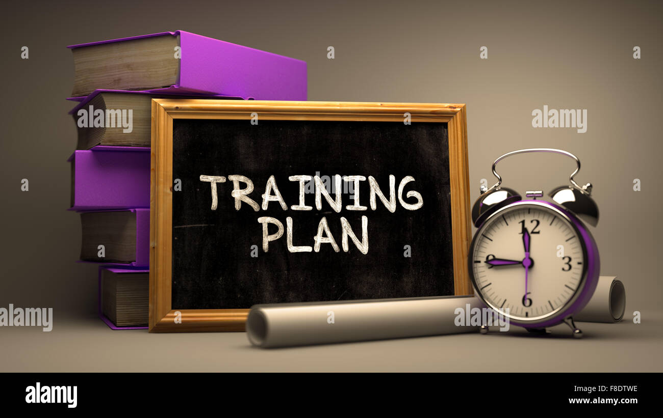 Training Plan Handwritten by white Chalk on a Blackboard Stock Photo ...