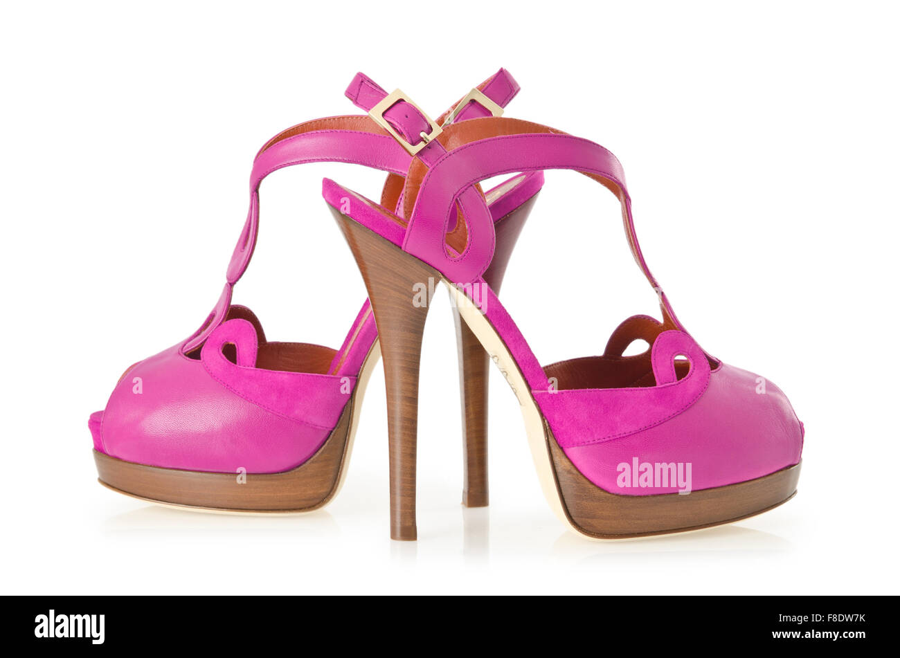 Woman shoes isolated on white Stock Photo - Alamy
