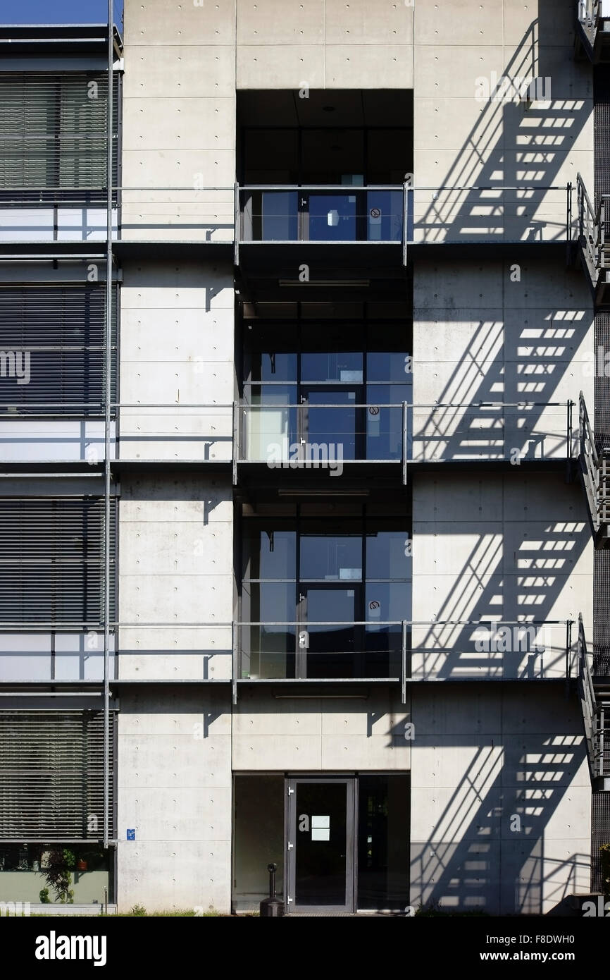 External staircase on school building Stock Photo - Alamy