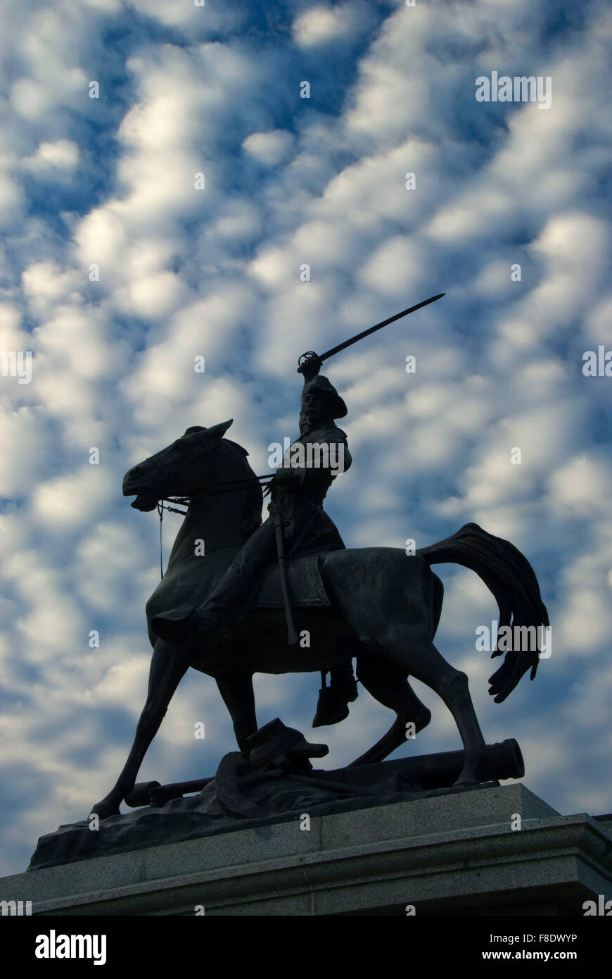 Thomas Francis Meagher statue silhouette, Montana State Capitol, Helena ...