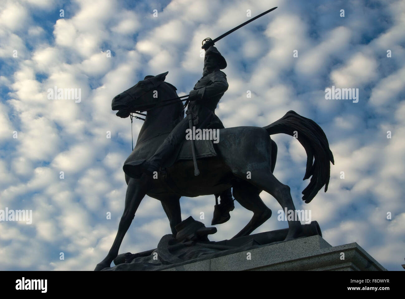 Thomas Francis Meagher statue silhouette, Montana State Capitol, Helena ...