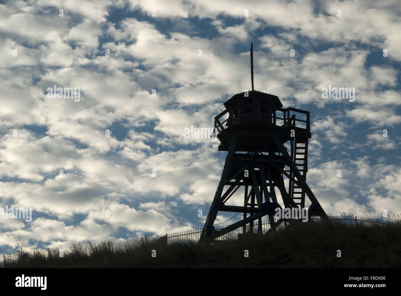 Old Fire Tower (Guardian of the Gulch) silhouette, Helena, Montana ...