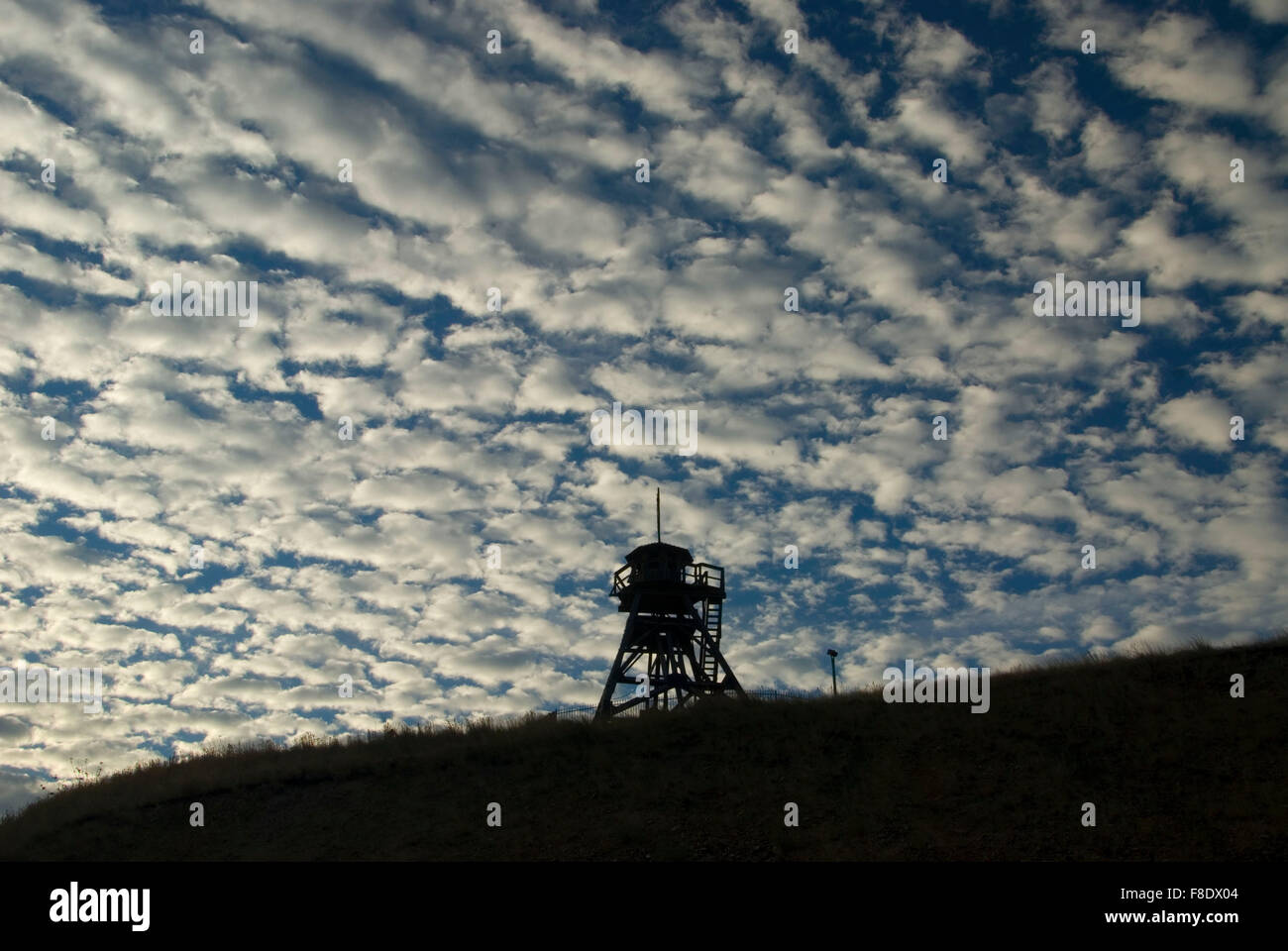 Old Fire Tower (Guardian of the Gulch) silhouette, Helena, Montana ...