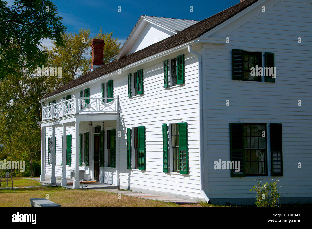 Ranch house, Grant-Kohrs Ranch National Historic Site, Montana Stock ...