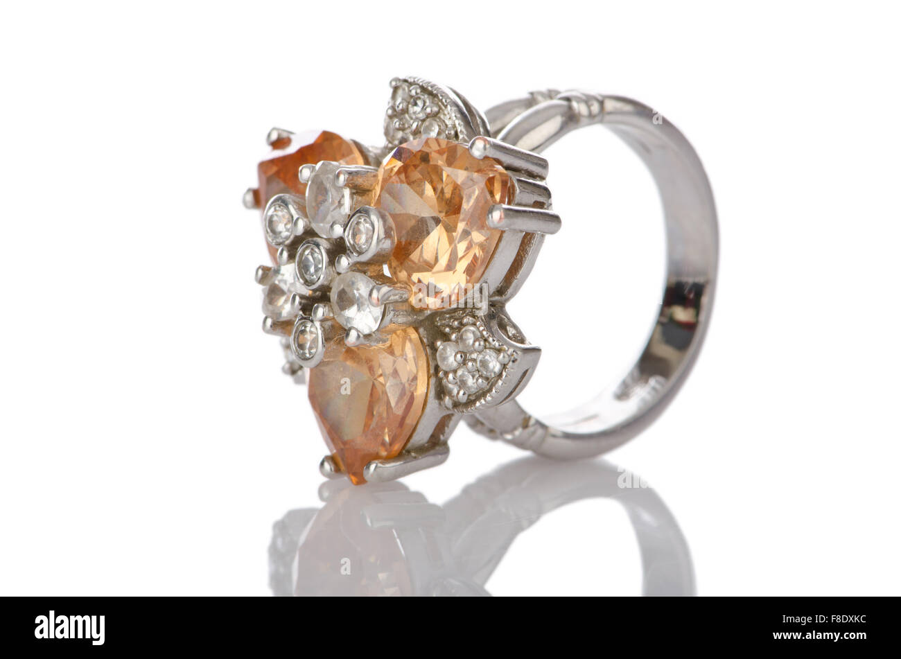 Ring isolated on white background Stock Photo - Alamy