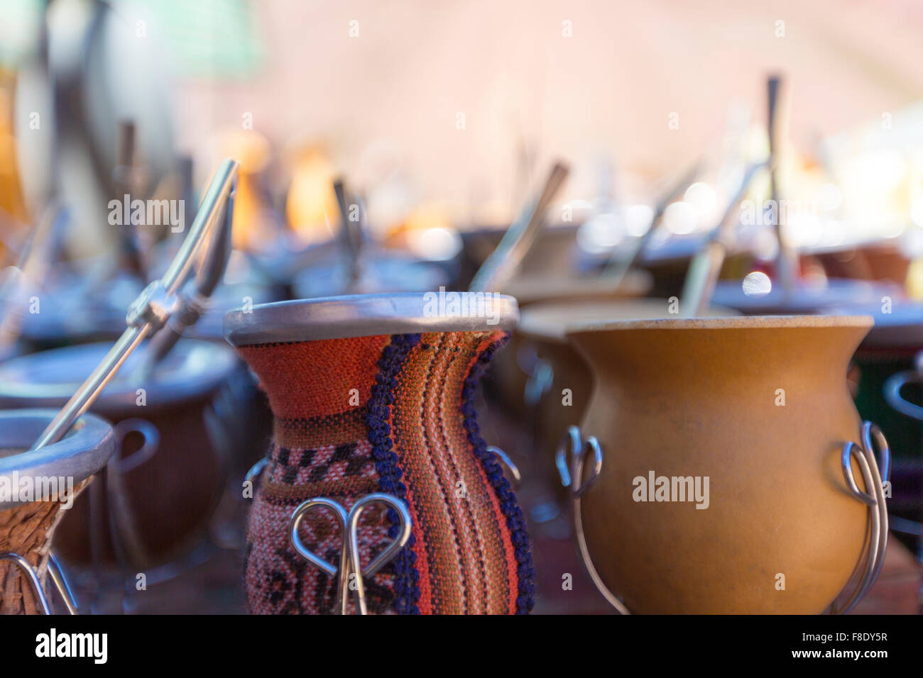 Yerba mate cups sold in the market in Puente del Inca Stock Photo - Alamy