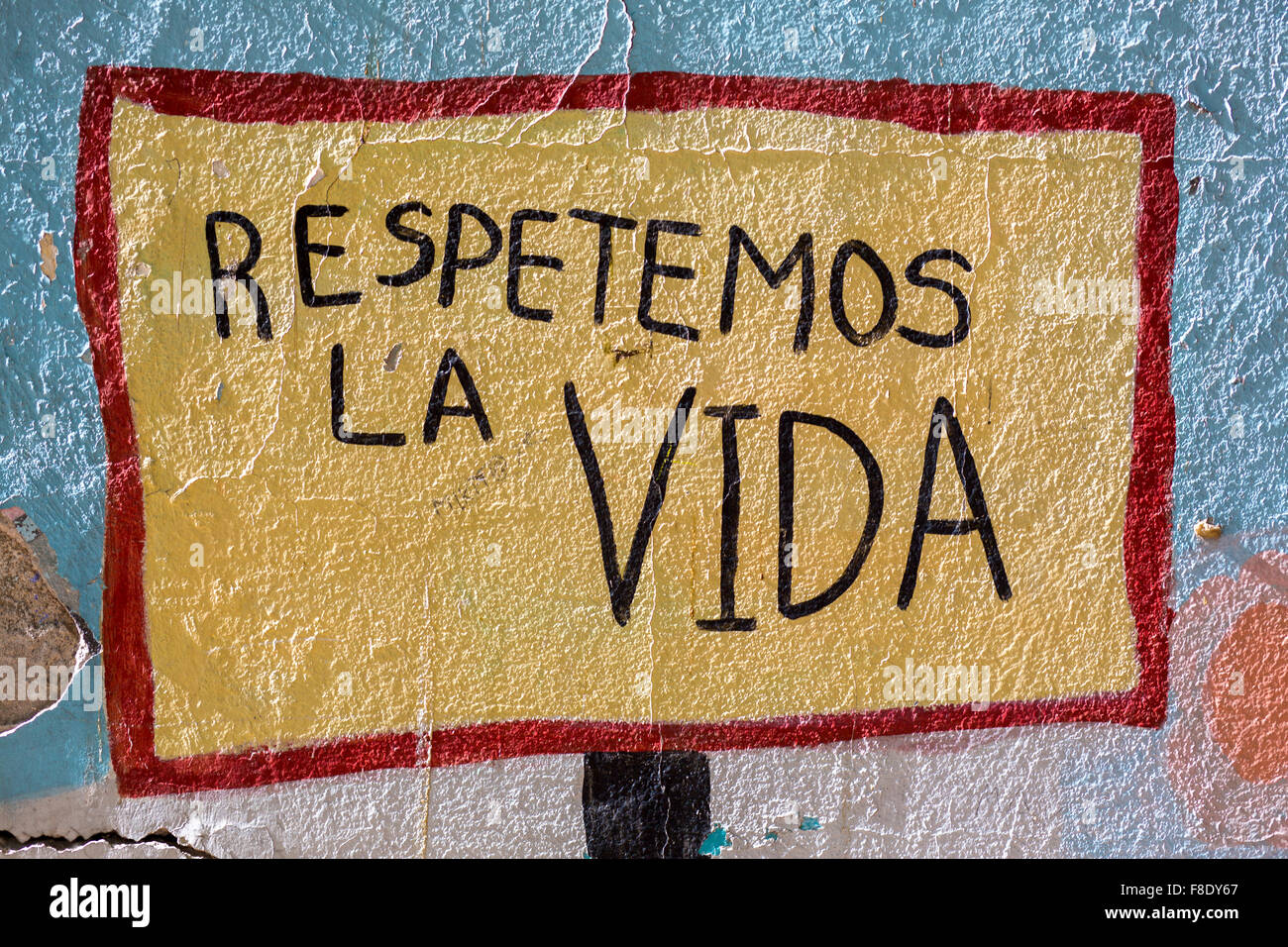 Positive graffiti on a wall Stock Photo - Alamy