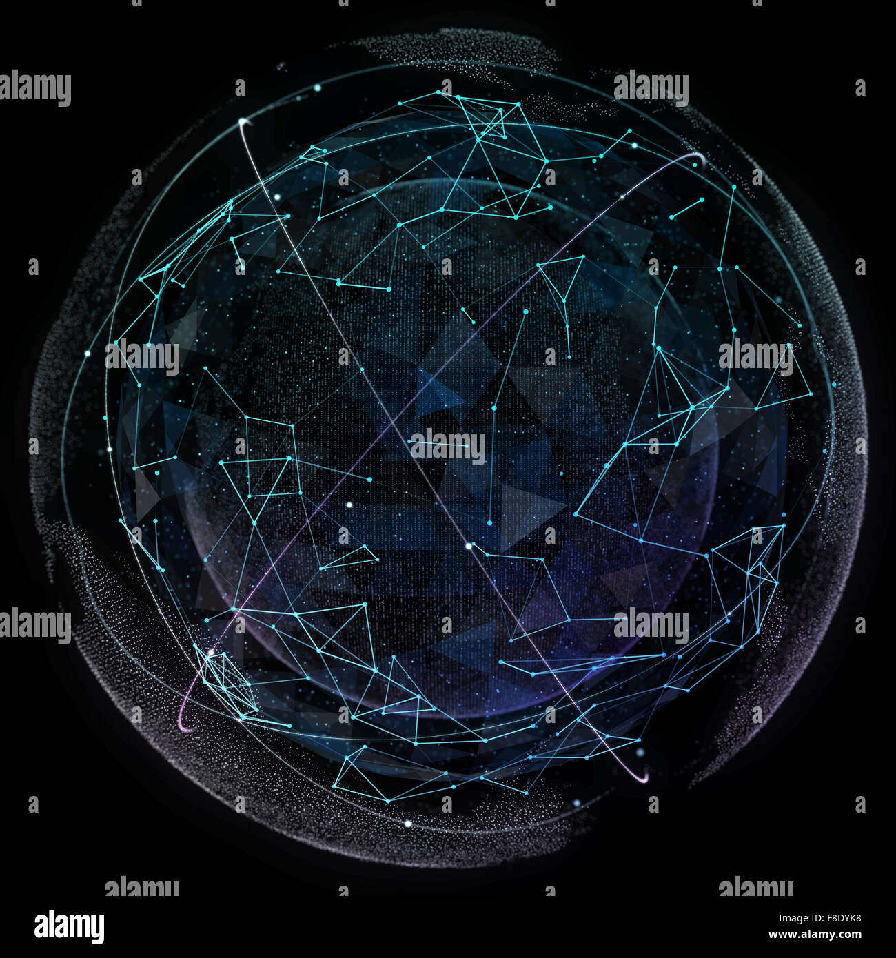 Global network internet technologies. Digital world map Stock Photo - Alamy
