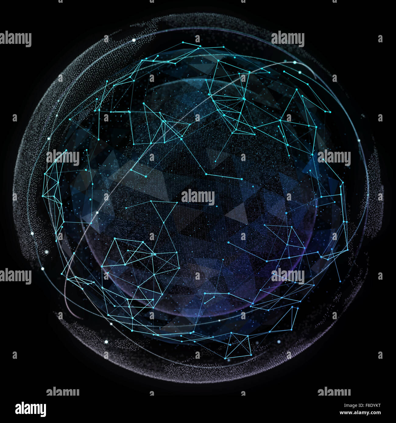 Global network internet technologies. Digital world map Stock Photo - Alamy