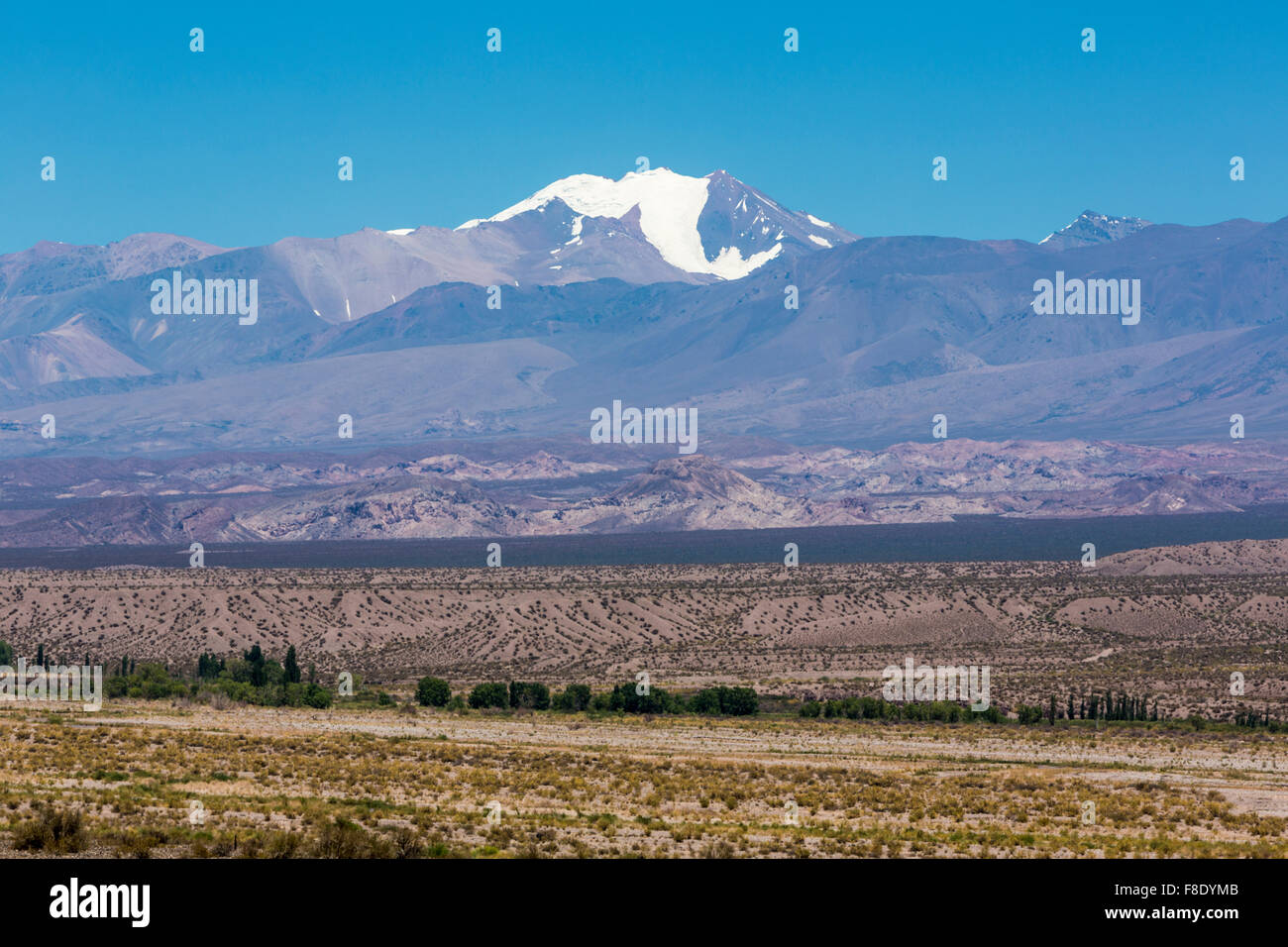 Pampa El Leoncito National Park and clear blue sky, Argentina Stock ...