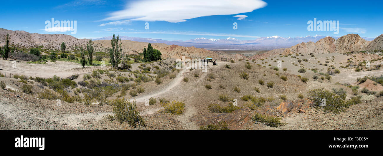 Pampa El Leoncito National Park and clear blue sky, Argentina Stock ...
