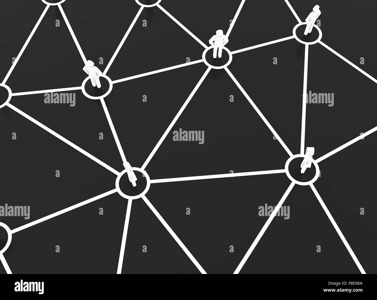 Networks business communication social Black and White Stock Photos ...