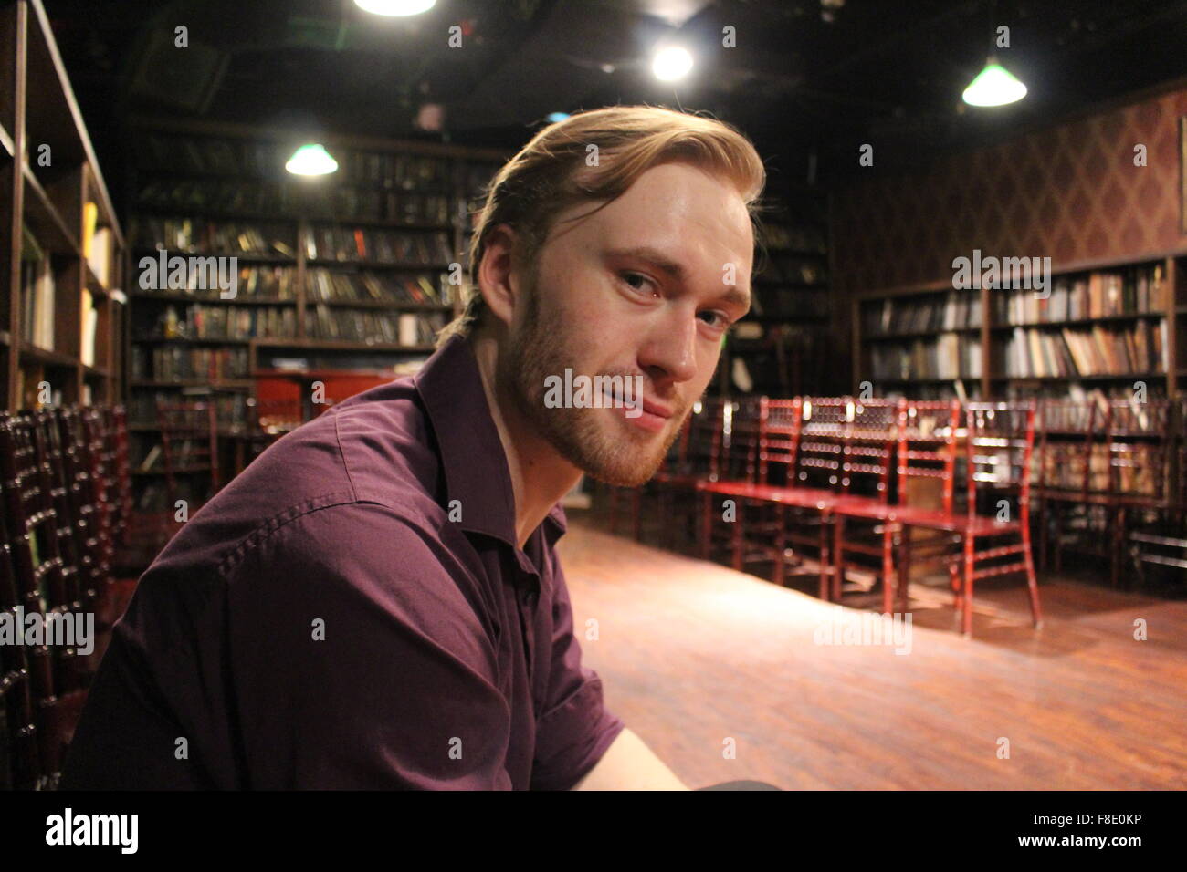 Tim Haber, who plays the leading role of the theatre performance ...