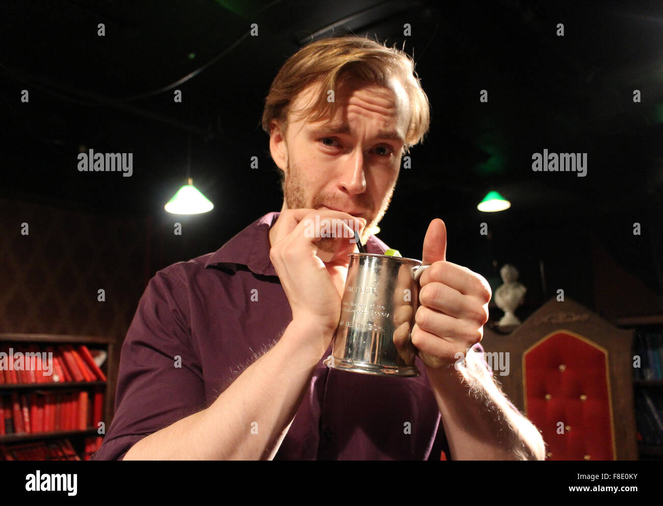 Tim Haber, who plays the leading role of the theatre performance ...