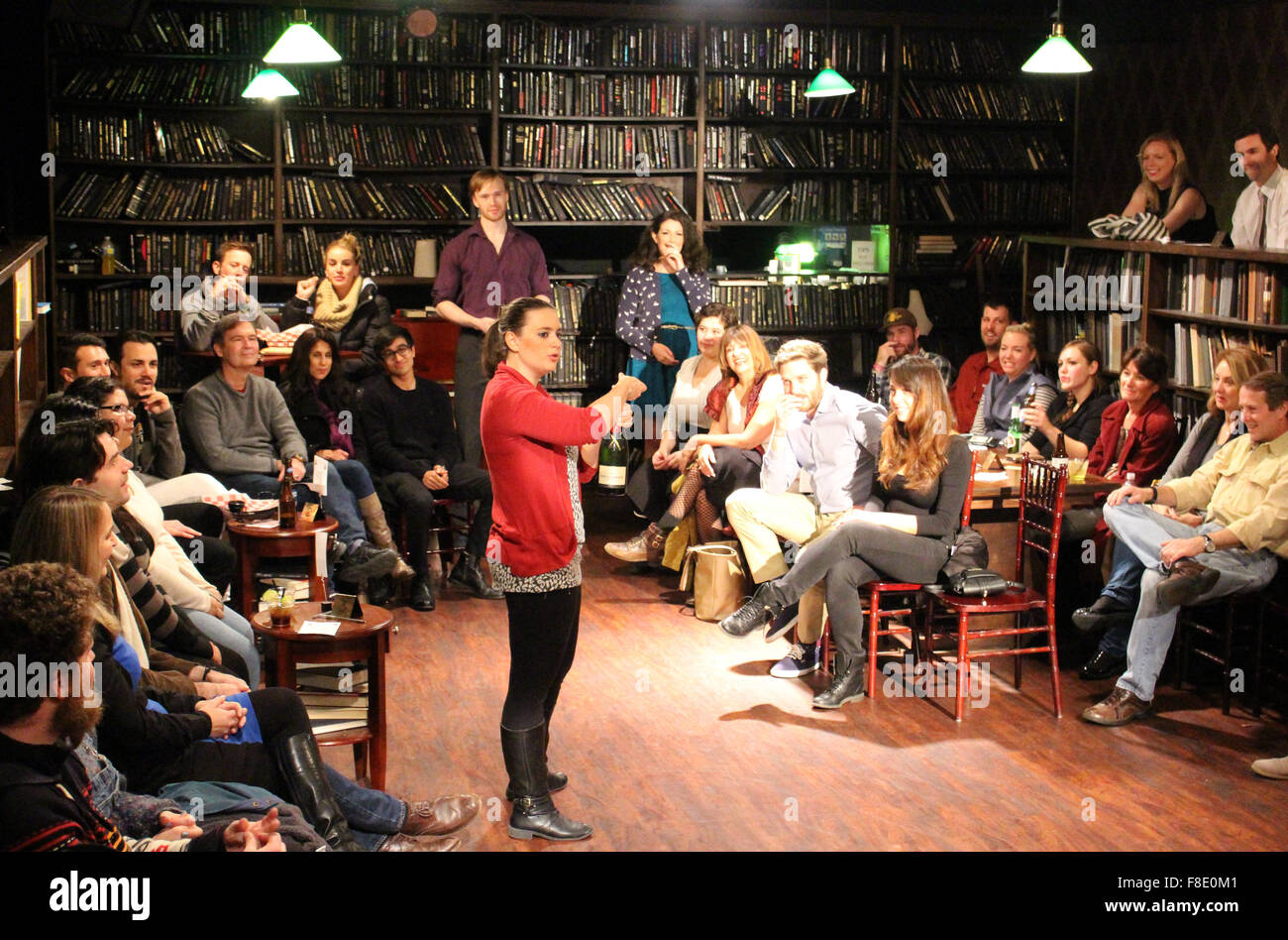 A scene during the performance of the theatre play "Macbeth" in an ...