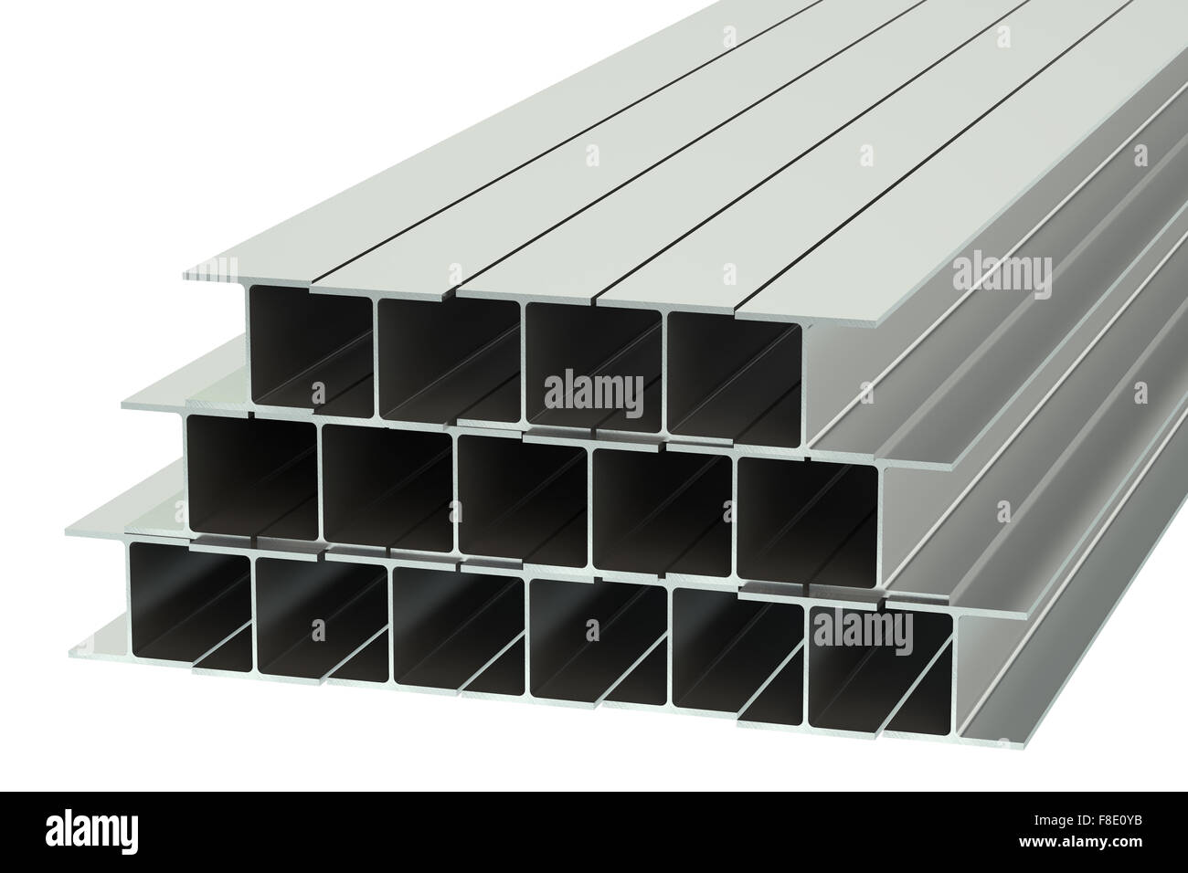 steel rolled metal H-beam isolated on white background Stock Photo - Alamy