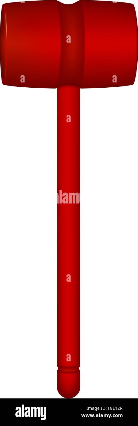 Wooden mallet in red design Stock Vector Image & Art - Alamy
