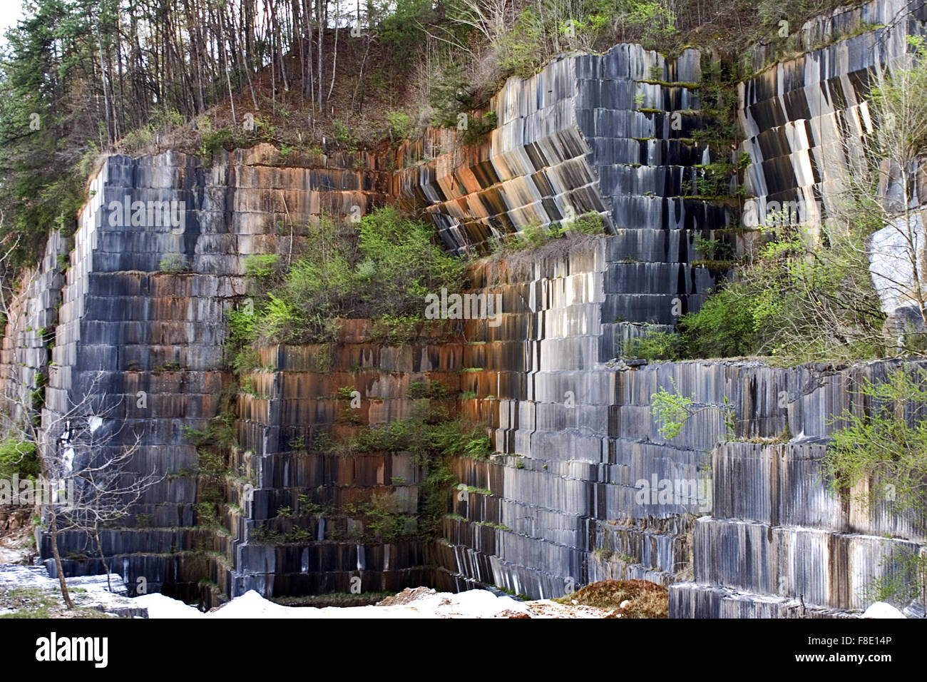 Marble quarried from an open pit mine in North Georgia Stock Photo - Alamy