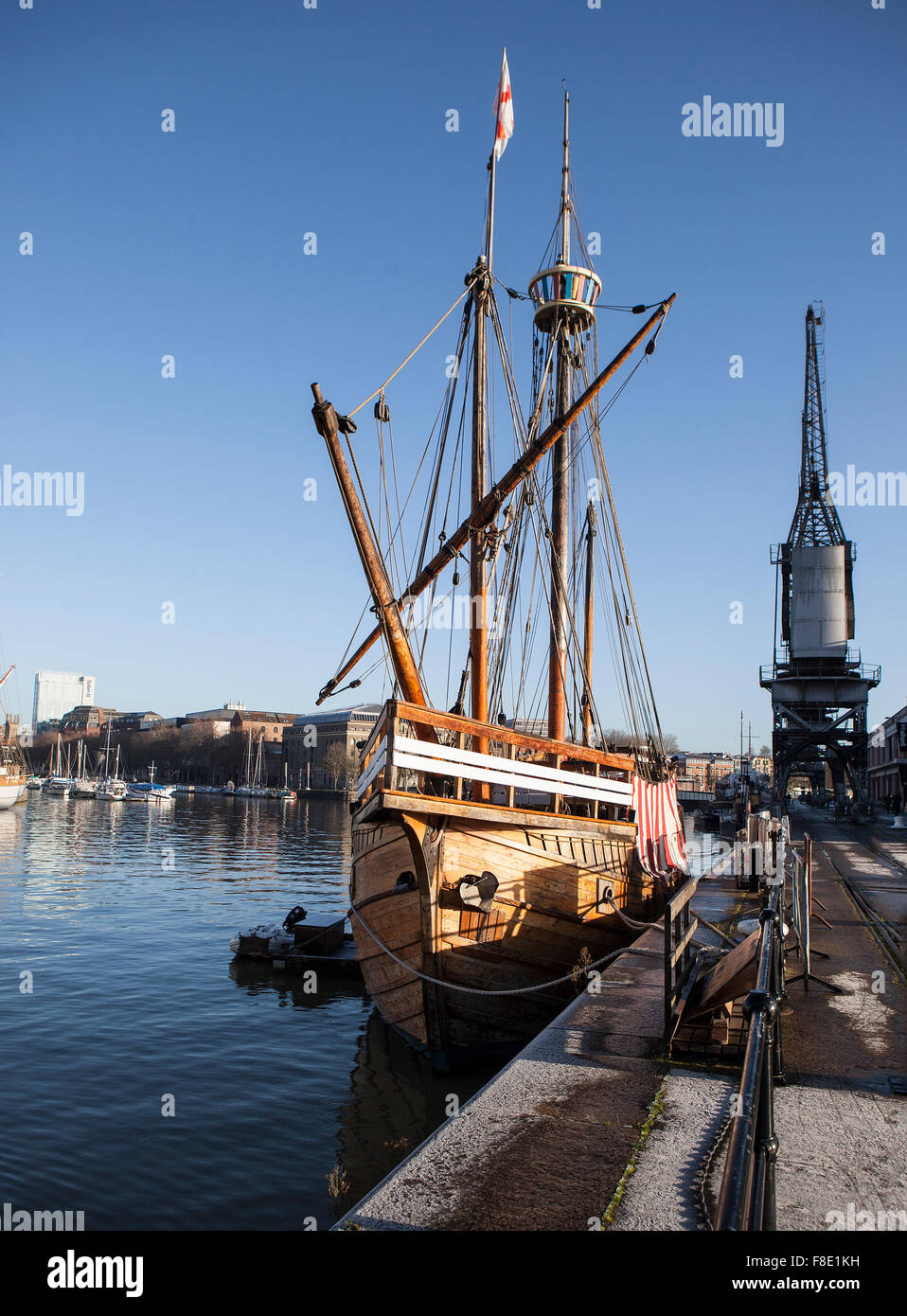 Old Ship in Bristol Harbour UK Stock Photo - Alamy