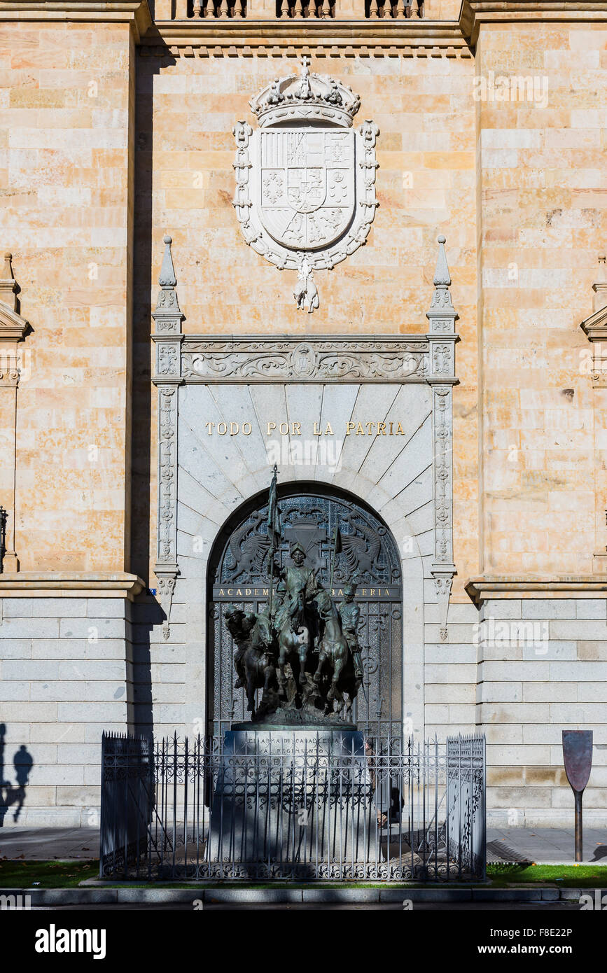 Cavalry Academy building on Zorrilla square in Valladolid. Castile and ...