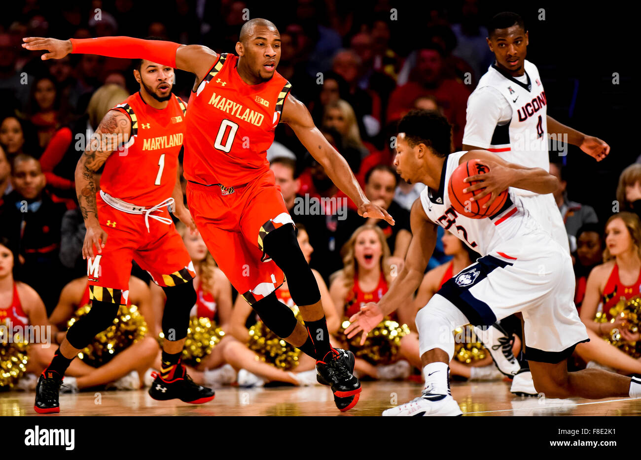 New York, USA. 8th Dec, 2015. Maryland's Rasheed Sulaimon tries to ...