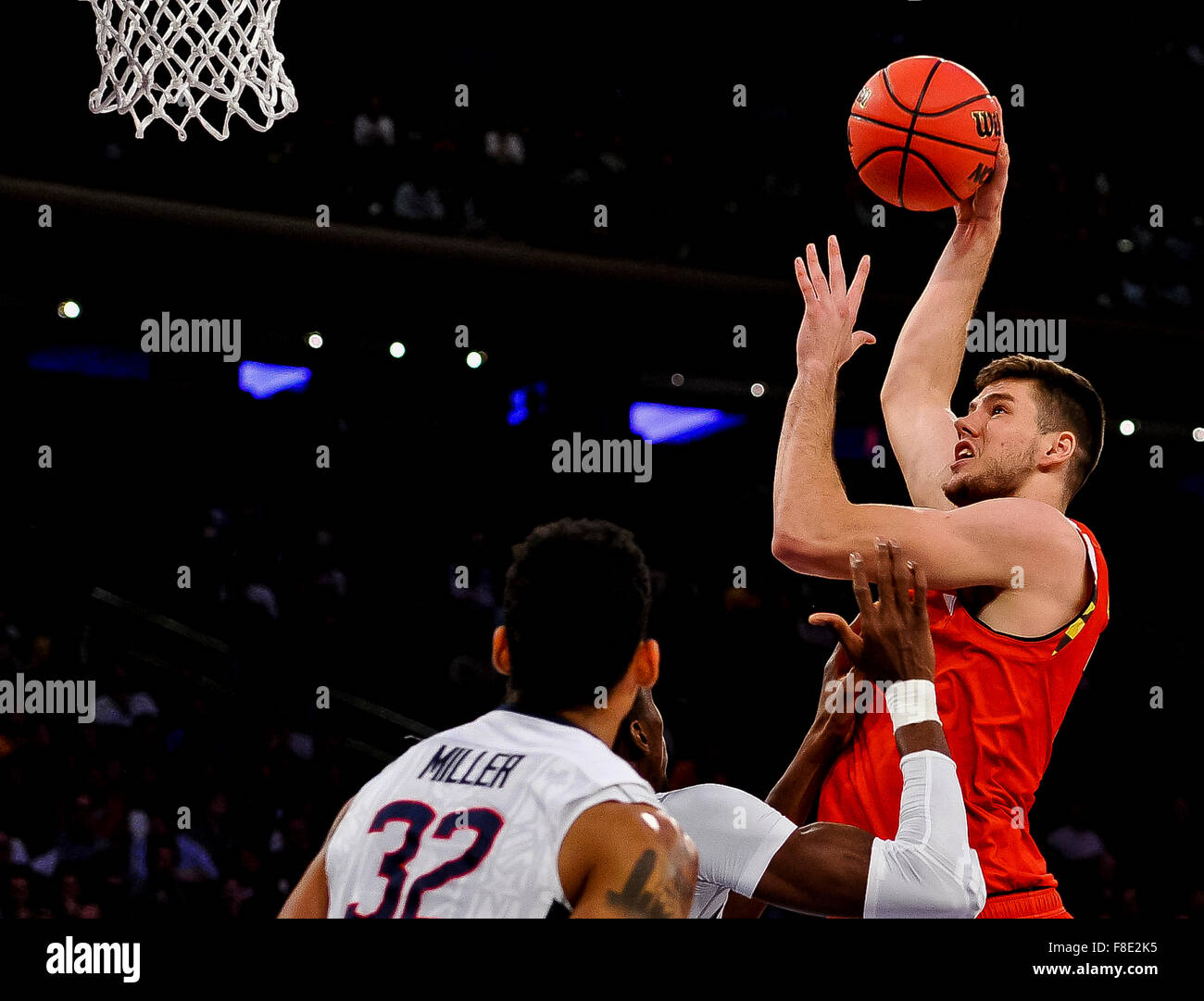 New York, USA. 8th Dec, 2015. Maryland's Michal Cekovsky turns for a ...