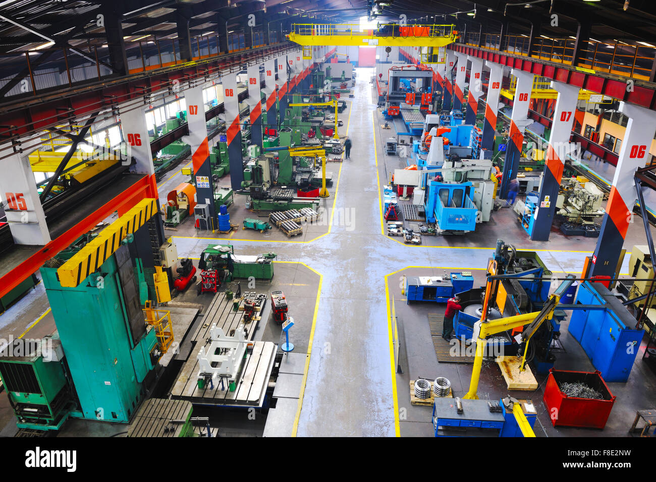industry factory iron works steel and machine parts modern indoor hall ...