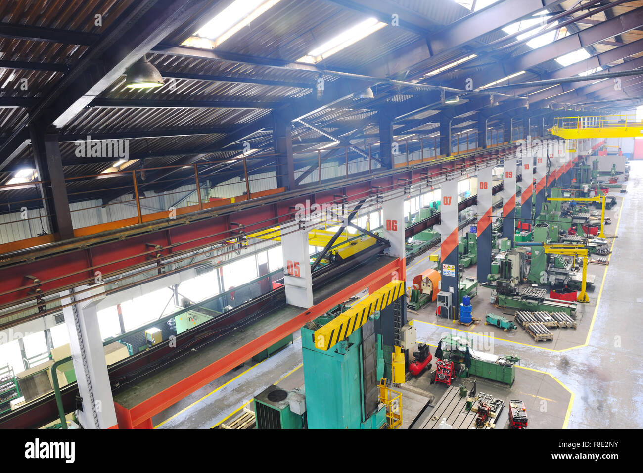 industry factory iron works steel and machine parts modern indoor hall ...