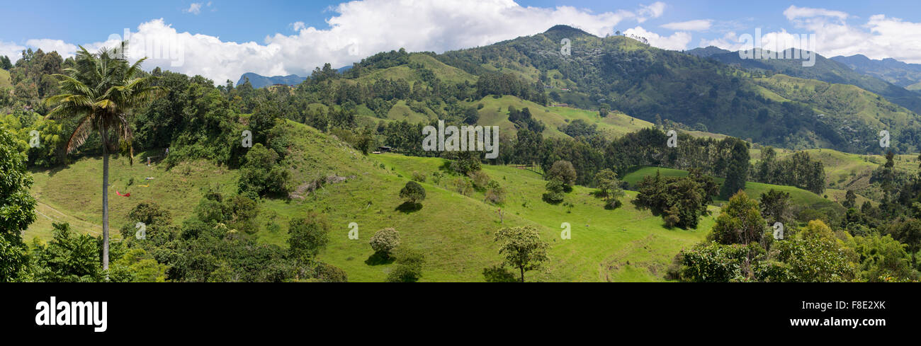 Scenic landscape and mountain in Salento countryside, Colombia Stock ...