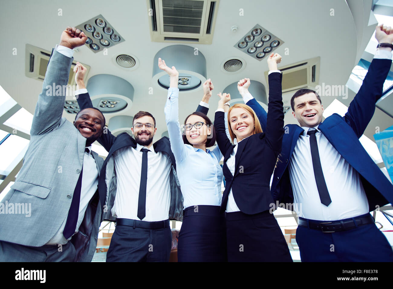 Raise arms meeting hi-res stock photography and images - Alamy