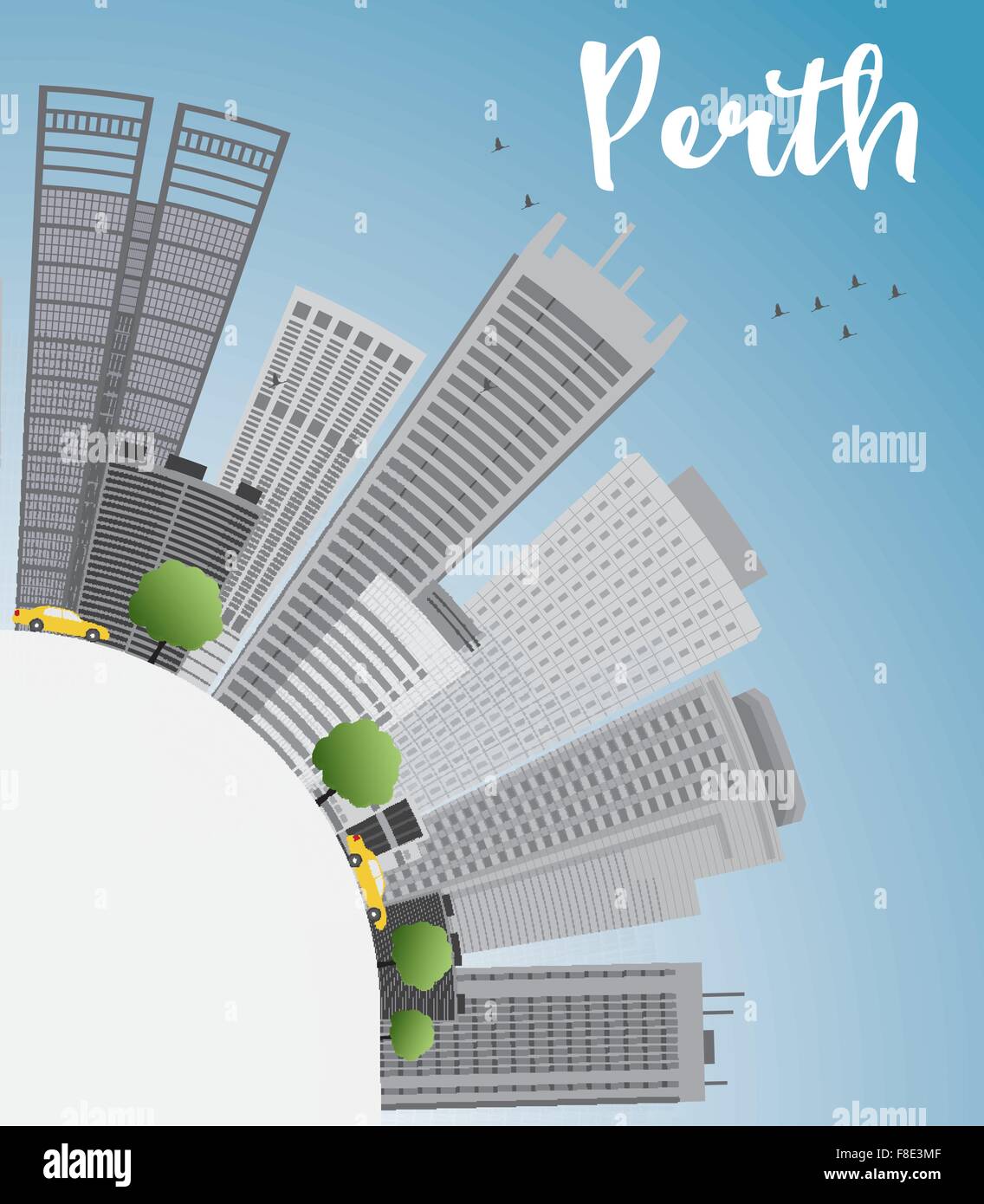 Perth skyline silhouette hi-res stock photography and images - Alamy