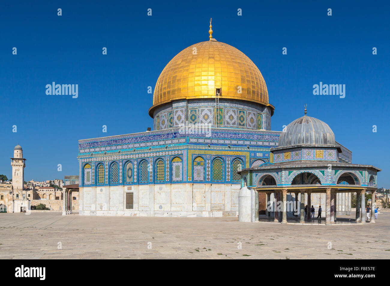 The dome of the Rock, a Muslim shrine on the Temple Mount in the old ...