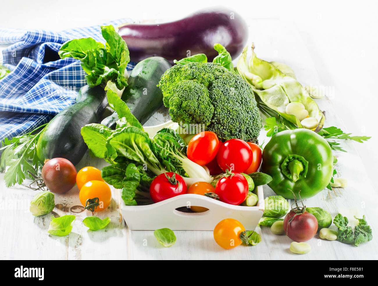 Assortment of Organic healthy bio vegetables. Selective focus Stock ...