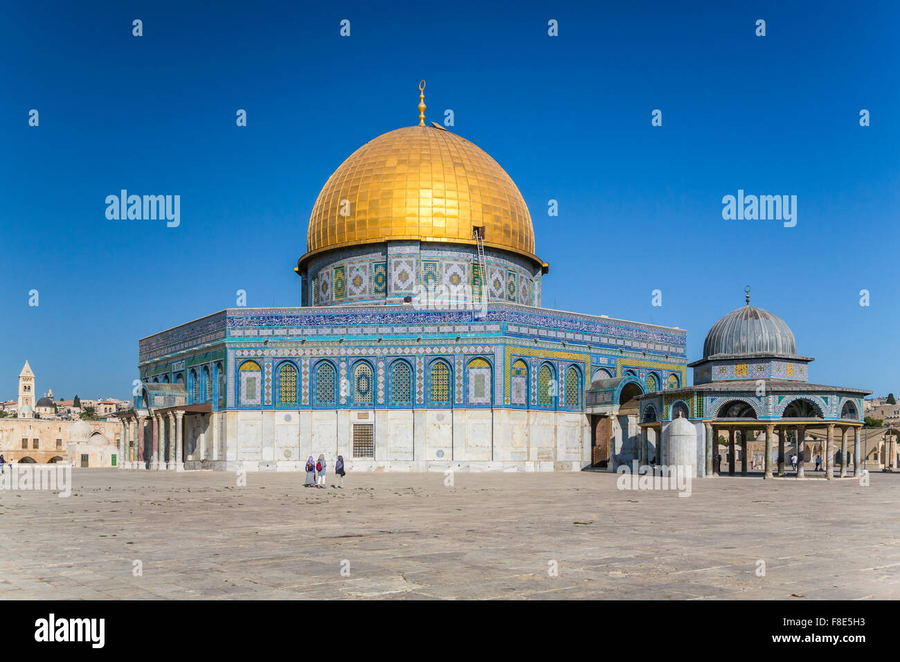 The dome of the Rock, a Muslim shrine on the Temple Mount in the old ...